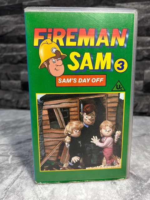 FIREMAN SAM 3 Sam’s Day Off VHS Video Tape Kids TV Show Rare ...