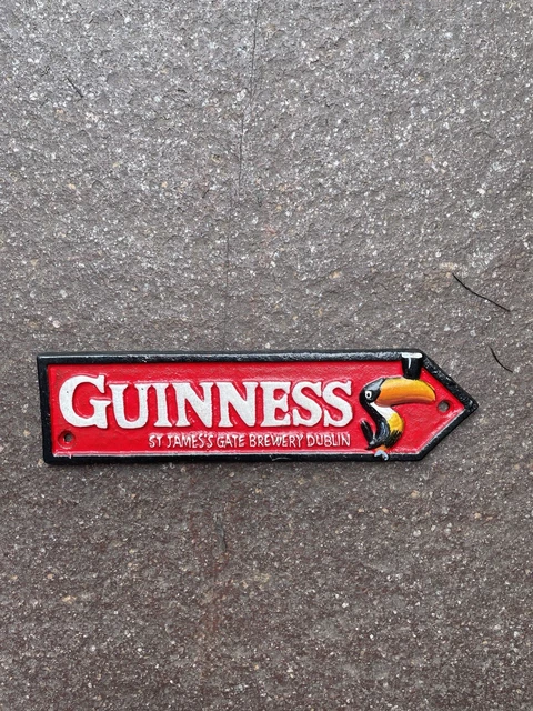 GUINNESS CAST IRON Sign £14.00 - PicClick UK