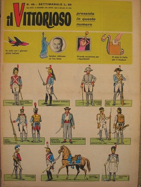 IL VITTORIOSO 48 1964 Figurine Soldatini Francia Napoleone Dragone ...