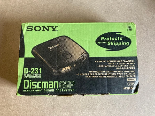 SONY D-231 DISCMAN Portable CD Player ~ Box Only EUR 11,58 - PicClick FR