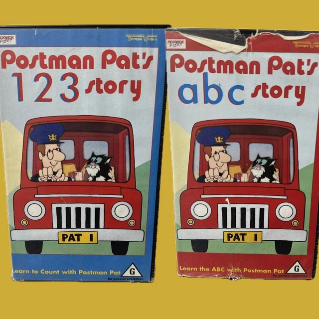 VINTAGE POSTMAN PAT VHS X2 ABC Story & 123 Story Learn to Count & Read ...