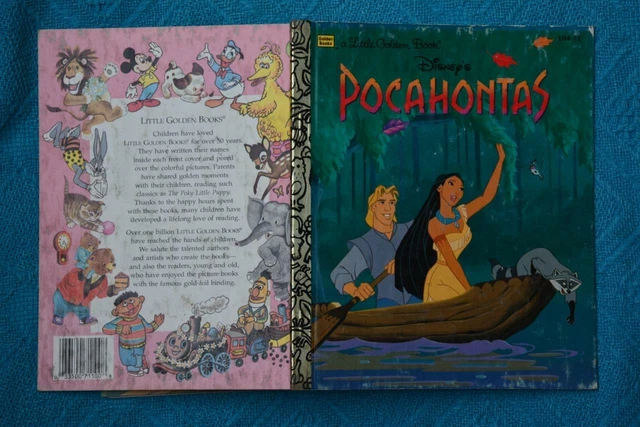LITTLE GOLDEN BOOK: Disney's Pocahontas 1995 #104-71. Pink Back Cover ...