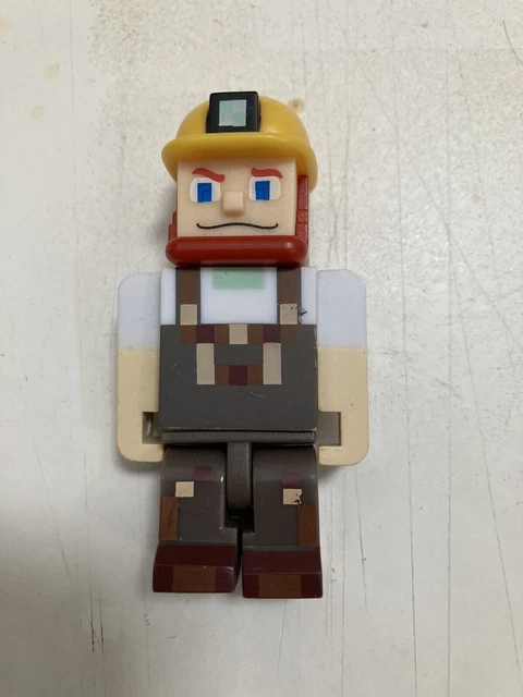 MINECRAFT FIGURE ORIGINAL Miner Hat Red Beard Perfect Condition £3.00 ...