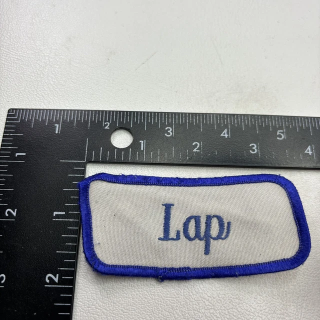 USED RECYCLED BLUE Letter NAME LAP Patch For Uniform Service Workwear ...