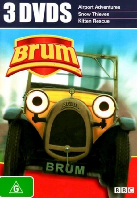 BRUM 3-DVD TV SERIES Airport Adventure+Snow Thieves+Kitten Rescue R4 ...