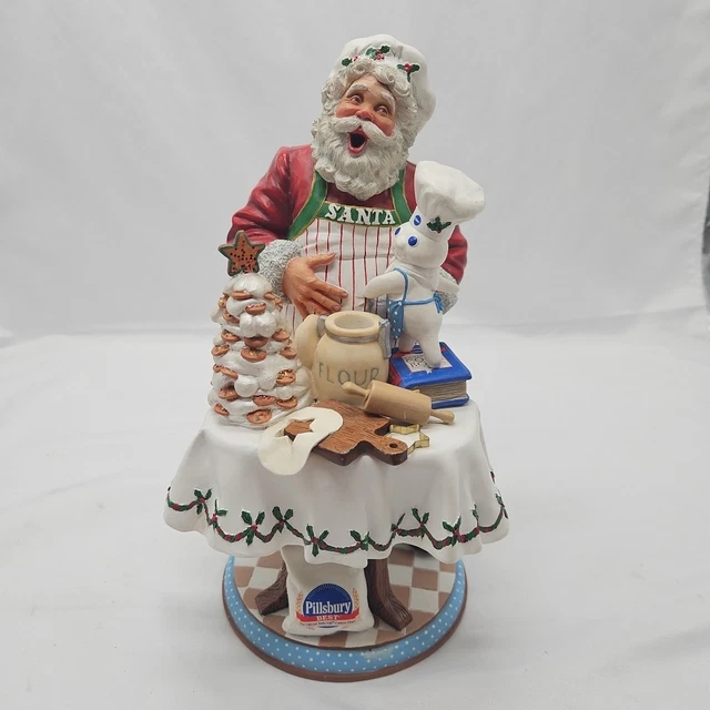 DANBURY MINT PILLSBURY Doughboy Santa’s Little Helper 10” Figure Santa ...