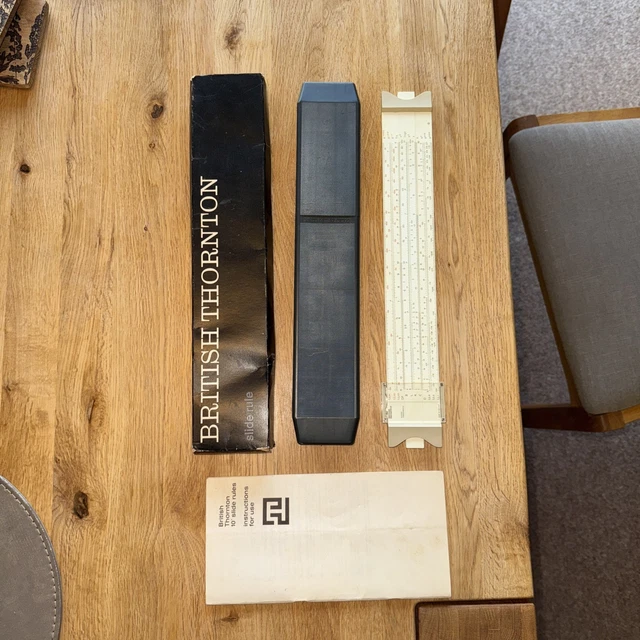 BRITISH THORNTON SCIENTIFIC Slide Rule No P221 Original Case 1970’s ...