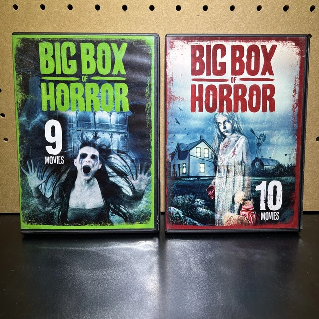BIG BOX OF Horror Movies- DVD - Lot 2 DVDs (9 movies in all) Scary ...