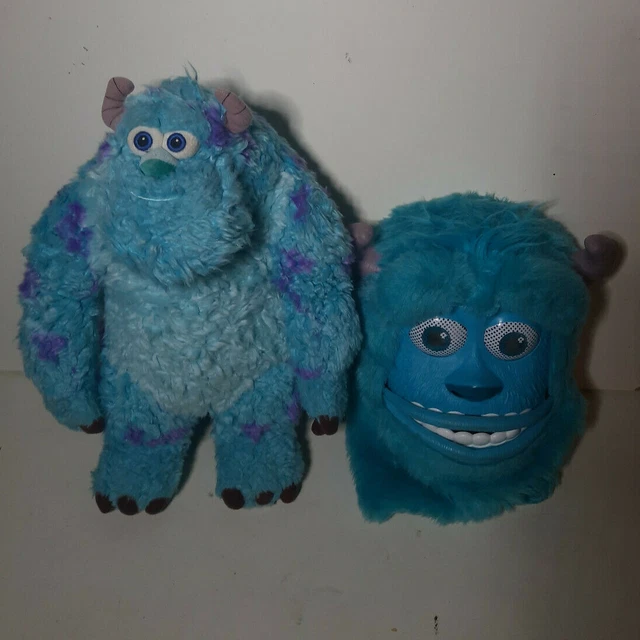 DISNEY STORE MONSTERS Inc Sully 15” + Sully Face Mask Stamped Soft Toy ...