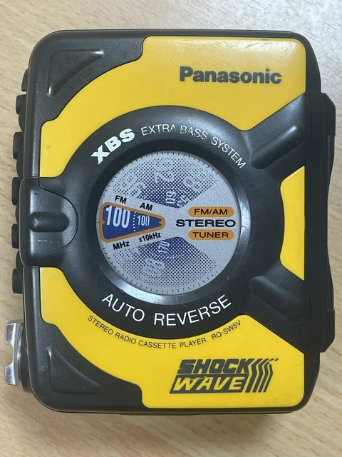 PANASONIC SHOCK WAVE XBS AM/FM Radio Cassette Player Walkman RQ-SW5V ...