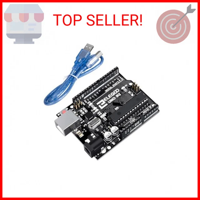ELEGOO UNO R3 Board ATmega328P with USB Cable(Arduino-Compatible) for ...