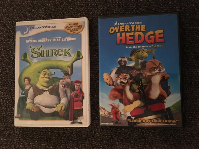 LOT OF 2 Dreamworks DVDs Over the Hedge 2006 & Shrek 2006 £2.82 ...