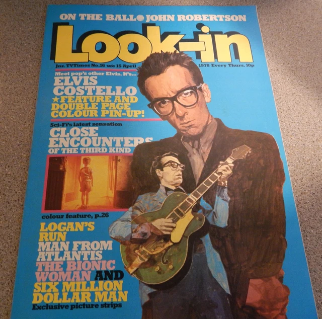 LOOK- IN MAGAZINE No 16, 15Th Apr 1978.Elvis Costello Front Cover Vgc ...
