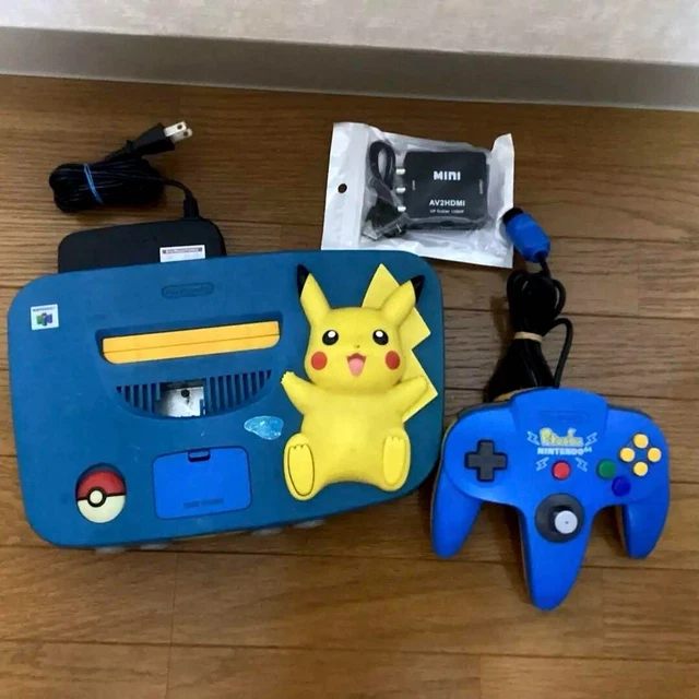 CONSOLE NINTENDO 64 Pikachu Blue avec manette fonctionnement confirmé ...