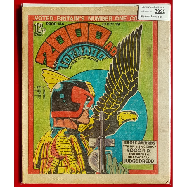 2000AD PROG 134 Judge Dredd Tornado Comic Book 13 10 79 UK 1979 (lot ...