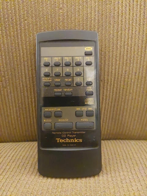 TECHNICS REMOTE CONTROL Transmitter CD Player RAK-SL3001P $18.99 - PicClick