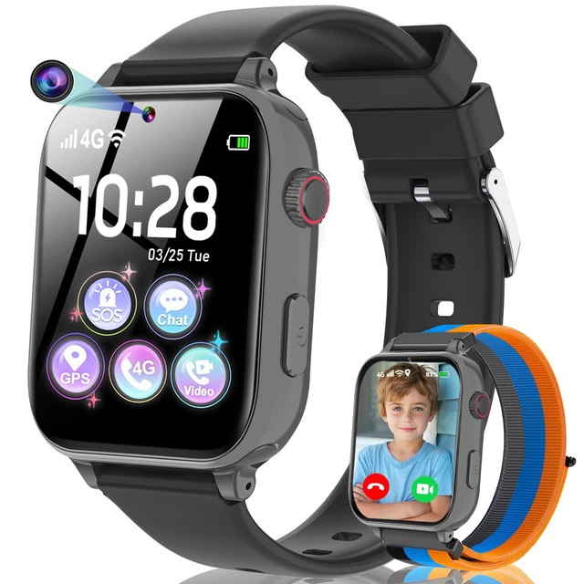 SMARTWATCH BAMBINI CON 4G Chiamate e GPS Orologio Smartwatch Bambini ...