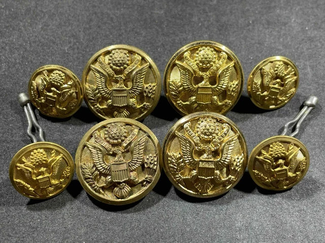 LOT X8 WW2 WWII US Army Military Uniform Buttons Superior Quality 23 ...