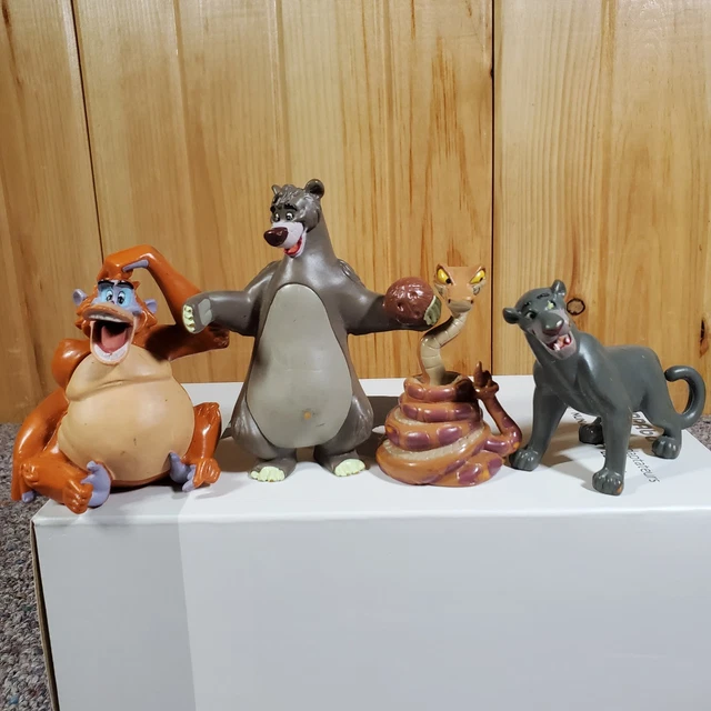 DISNEY THE JUNGLE Book Figures Lot Of 4 Baloo Bagheera King Louie Kaa 3 ...