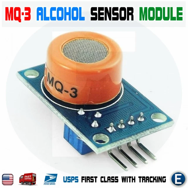 MQ-3 MQ3 ALCOHOL Sensor Breathalyzer Gas Detector Ethanol for Arduino ...