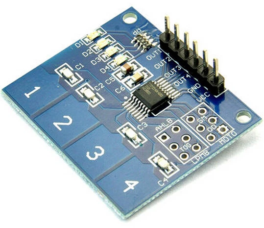 5 PCS TTP224 4-Channel Digital Touch Sensor Module Capacitive Touch ...