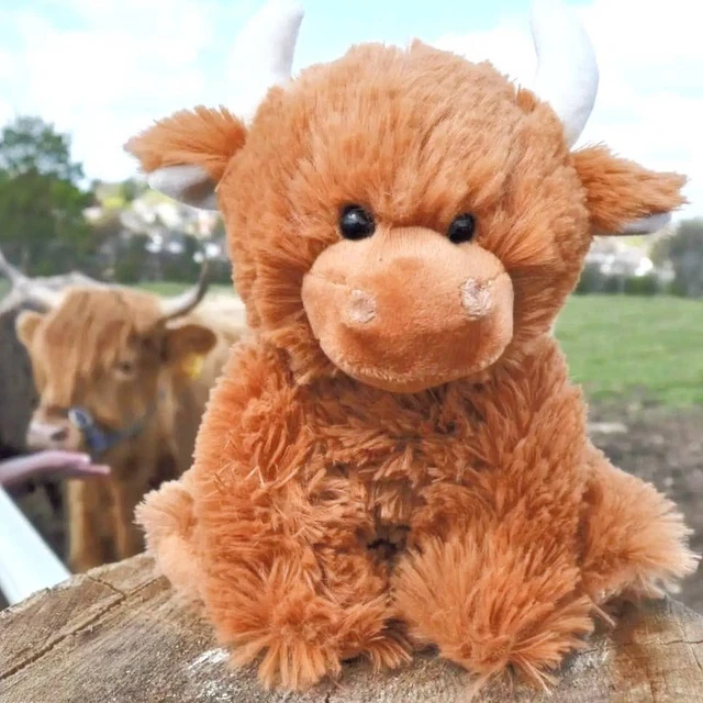 JOMANDA HIGHLAND COW Plush Brown Plush Soft Toy - 20CM £16.99 - PicClick UK