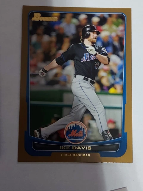 2012 TOPPS BOWMAN baseball card gold frame Ike Davis #104 EUR 1,66 ...