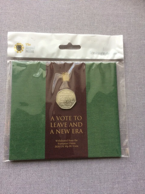 ROYAL MINT A VOTE TO LEAVE 50p Coin* In A Sealed Pack Brilliant ...