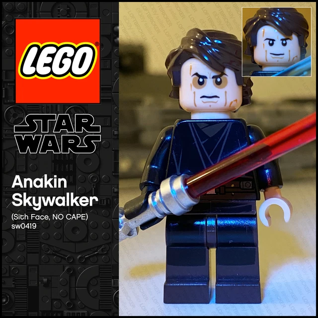 GENUINE LEGO STAR Wars Anakin Skywalker Sith Face SW0419 NO CAPE Ahsoka ...