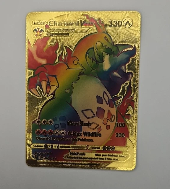 POKEMON RAINBOW GOLD Pokémon Card Charizard VMAX Collectible/Gift ...