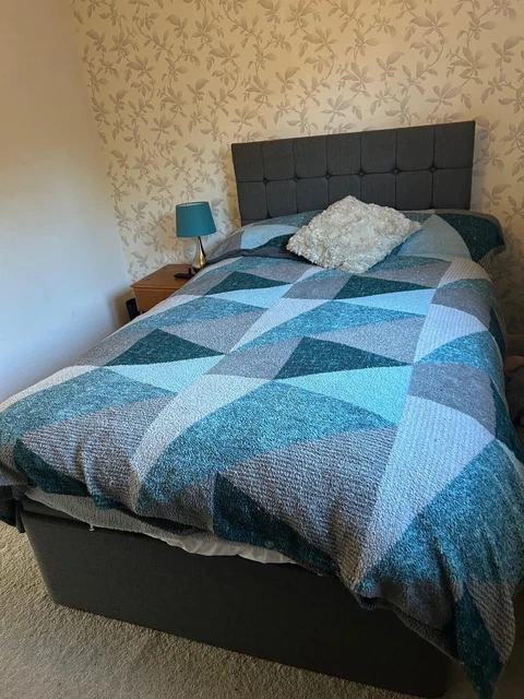 EX DISPLAY - SmallDouble Electric Ottoman Bed with Headboard & Mattress ...