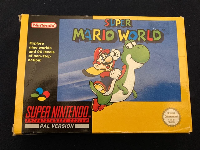 SUPER MARIO WORLD for SNES yellow box complete EUR 119,24 - PicClick FR