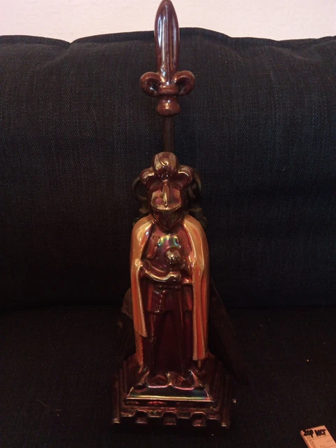 VINTAGE ART DECO Knight Fire Side Companion Lustre Glaze Finish £42.29 ...