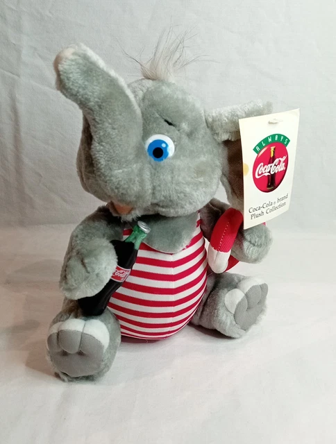 VINTAGE 1990S ALWAYS Coca-Cola Elephant Branded Plush Classic Glass ...