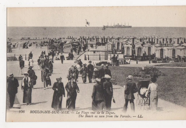 FRANCE, BOULOGNE SUR Mer, La Plage vue de la Digue, LL Postcard, B101 £ ...