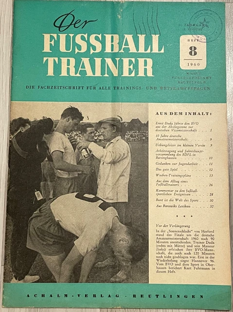 FUSSBALL TRAINER MAGAZINE 1960 Football Coach Magazine Bundesliga £3.89 ...