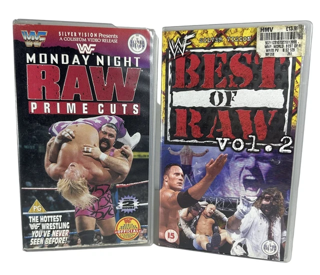 WWF WWE MONDAY Night Raw Prime Cuts (Rare) & Best Of Raw Vol 1&2 VHS ...