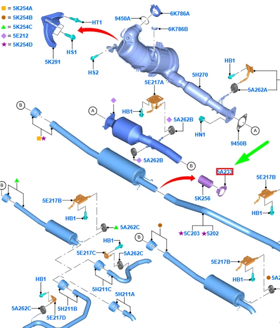 FORD TRANSIT MK4 Exhaust System U-Bolt And Clamp Kit 1096830 NEW ...