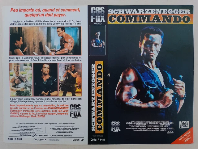 JAQUETTE VHS - Commando - Vhs Sleeve - Cbs Fox - Schwarzenegger EUR 16,00 - PicClick FR