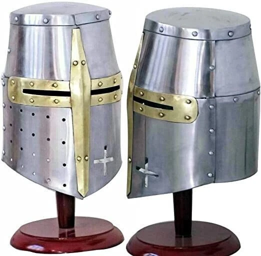 MEDIEVAL KNIGHT ARMOUR Crusader Templar X-Mark Steel & Brass Cross ...
