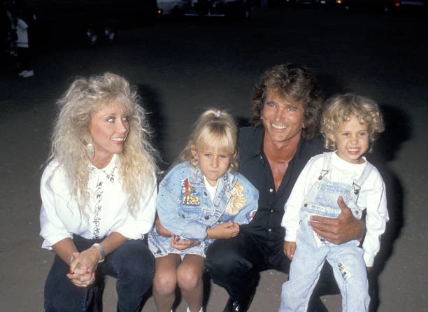 MICHAEL LANDON, WIFE Cindy Landon, daughter Jennifer Landon - 1989 Old ...
