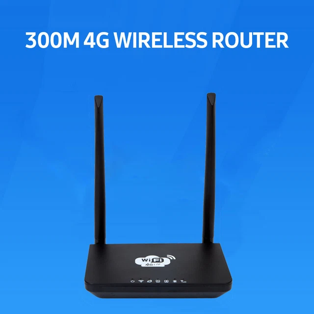 4G LTE WIFI Router 300Mbps Wireless with SIM Card Slot 2 External ...