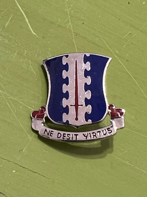 U.S. ARMY 187TH Infantry Regiment Unit Unit Crest (Ne Desit Virtus ...