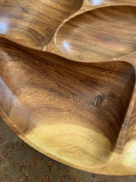 WOODEN LAZY SUSAN Filipino Victoria’s Baguio Philippines 13 1/2 Inches ...