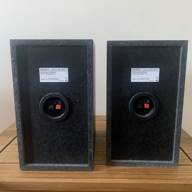 SONY SS-CBX77 BOOKSHELF Hi-Fi Stereo Speakers 2-way 30w 6ohm £19.36 ...