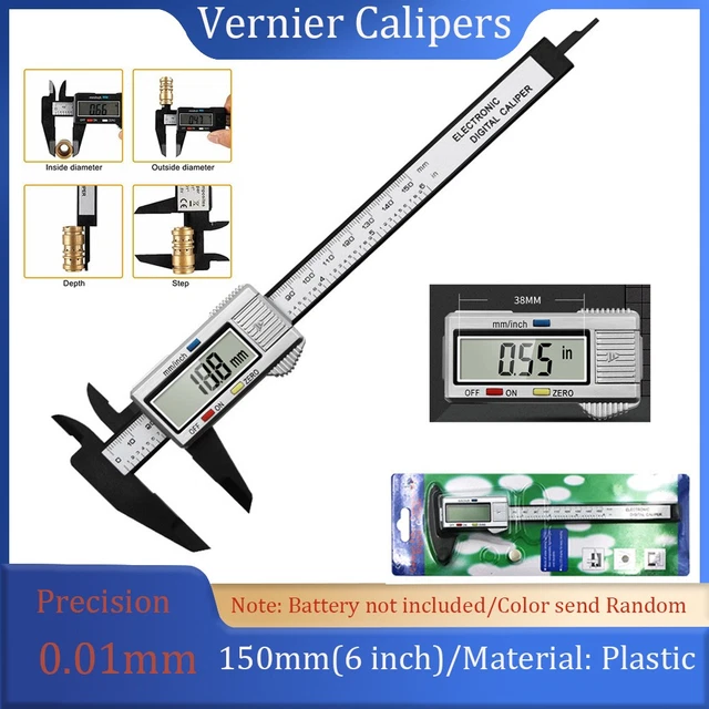 6''LCD 150MM DIGITAL Vernier Caliper Micrometer Measure Tool Gauge ...