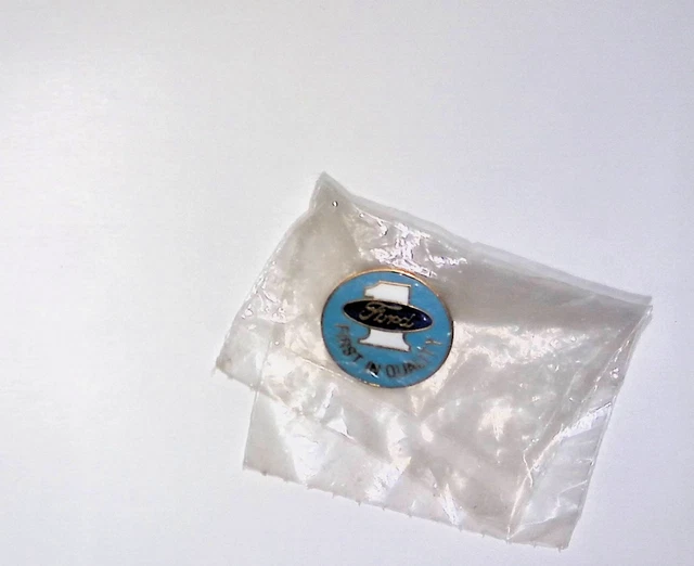 FORD MOTOR CO First In Quality Advertising Pin Blue Oval New $11.21 ...