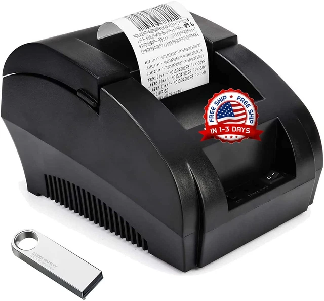 IMPRESORA TERMICA DE Recibos USB Portatil Con ESC/POS Comandos De ...