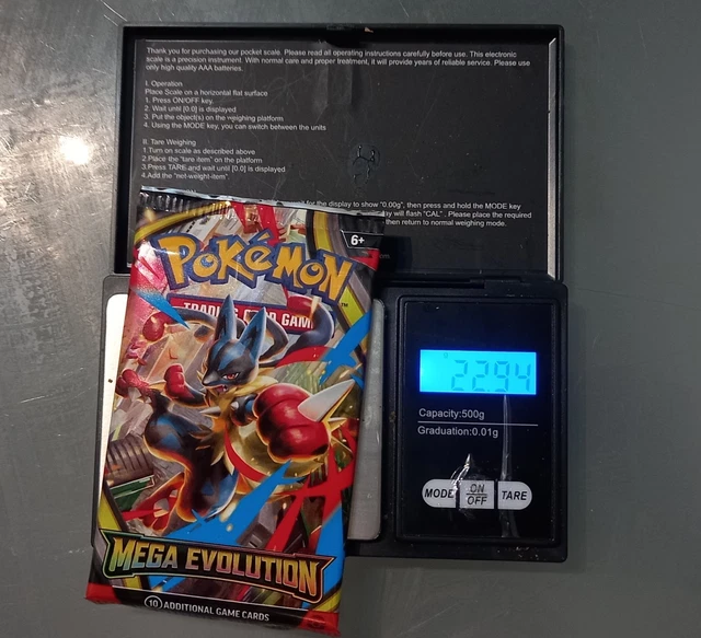 (VERY HEAVY) 22.94G Pokemon TCG Mega Evolutions Booster Pack (SEALED) £ ...