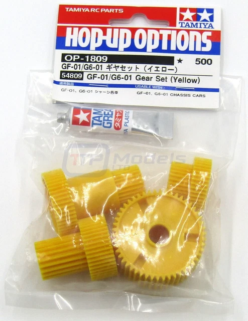 TAMIYA 54809 G6-01 Getriebesatz (gelb) (G601/GF01/WR02CB/Konghead/King Yellow) Neu in Verpackung ...